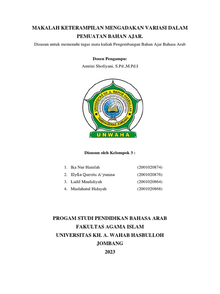 Prinsip Variasi dalam Pembelajaran | PDF