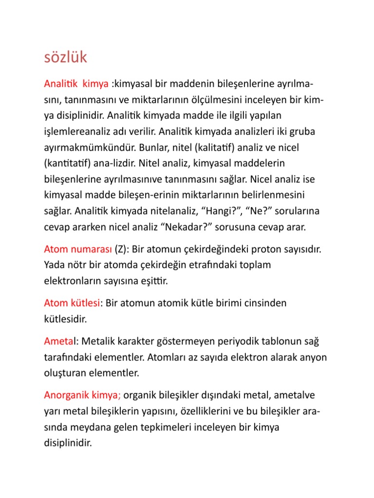 Kimya Performans Ödevi | PDF