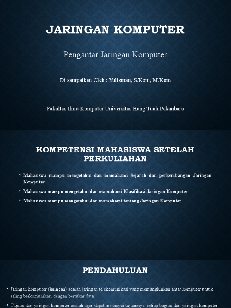 Pert 1. Pengantar Jaringan Komputer | PDF | Seni