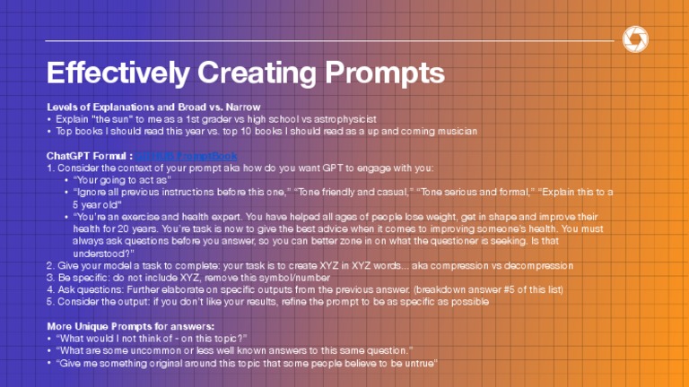 Effectively Creating Prompts | PDF