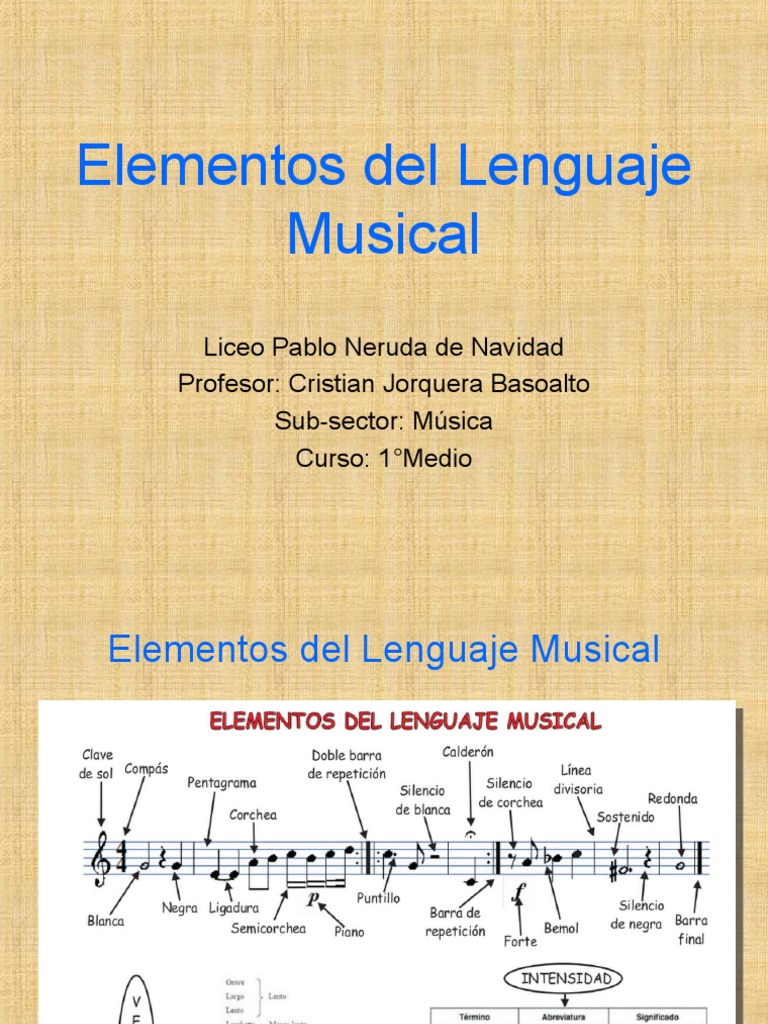 Elementos Del Lenguaje Musical | PDF | Clave | Tempo