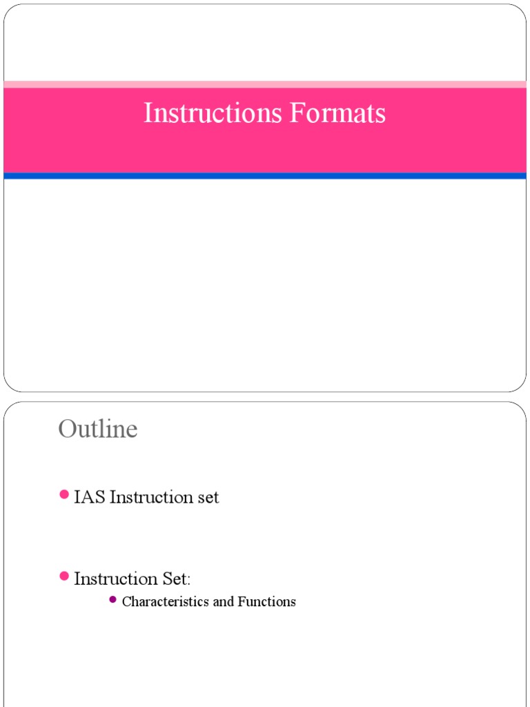 10-IAS Instructions-10-01-2023 | PDF | Assembly Language | Classes Of Computers