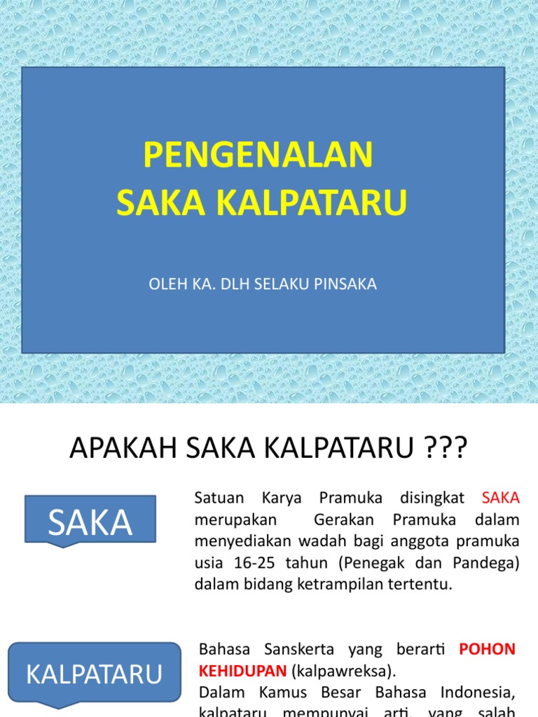 Pengenalan Saka Kalpataru Pramuka | PDF | Kesehatan Holistik | Sains ...