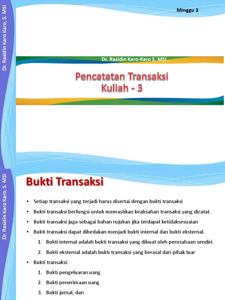 Minggu - 3-Pencatatan-Transaksi Dan CSS PDF | PDF