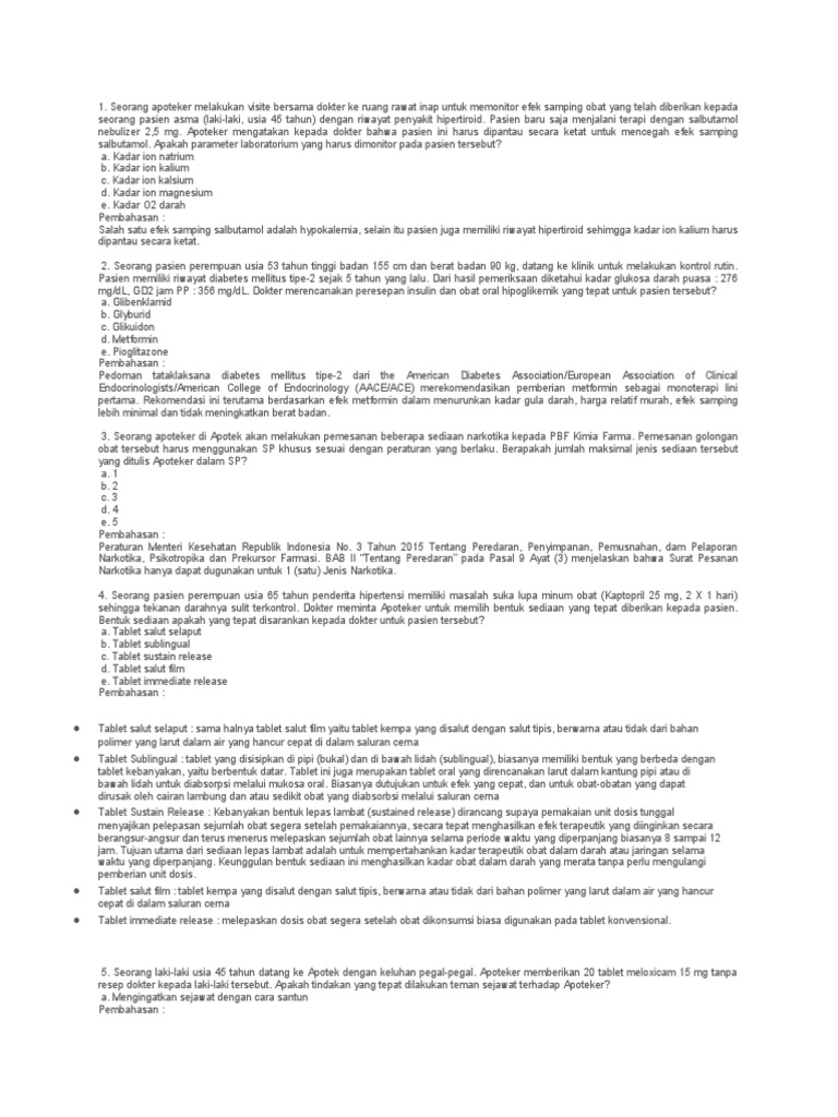 Soal Apoteker | PDF