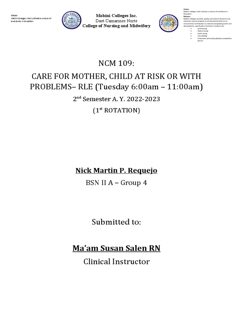 ROT1 2nd Sem | PDF | Nursing | Medicine