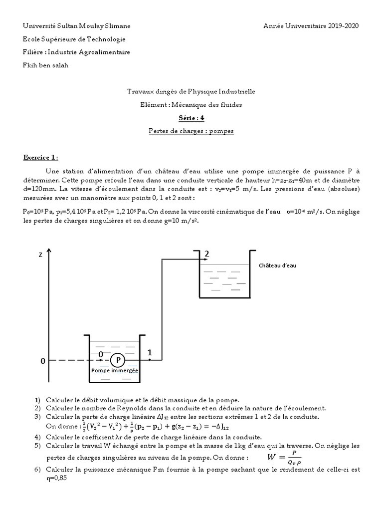 Mécanique Des Fluides | PDF | Pompe | Puissance (physique)