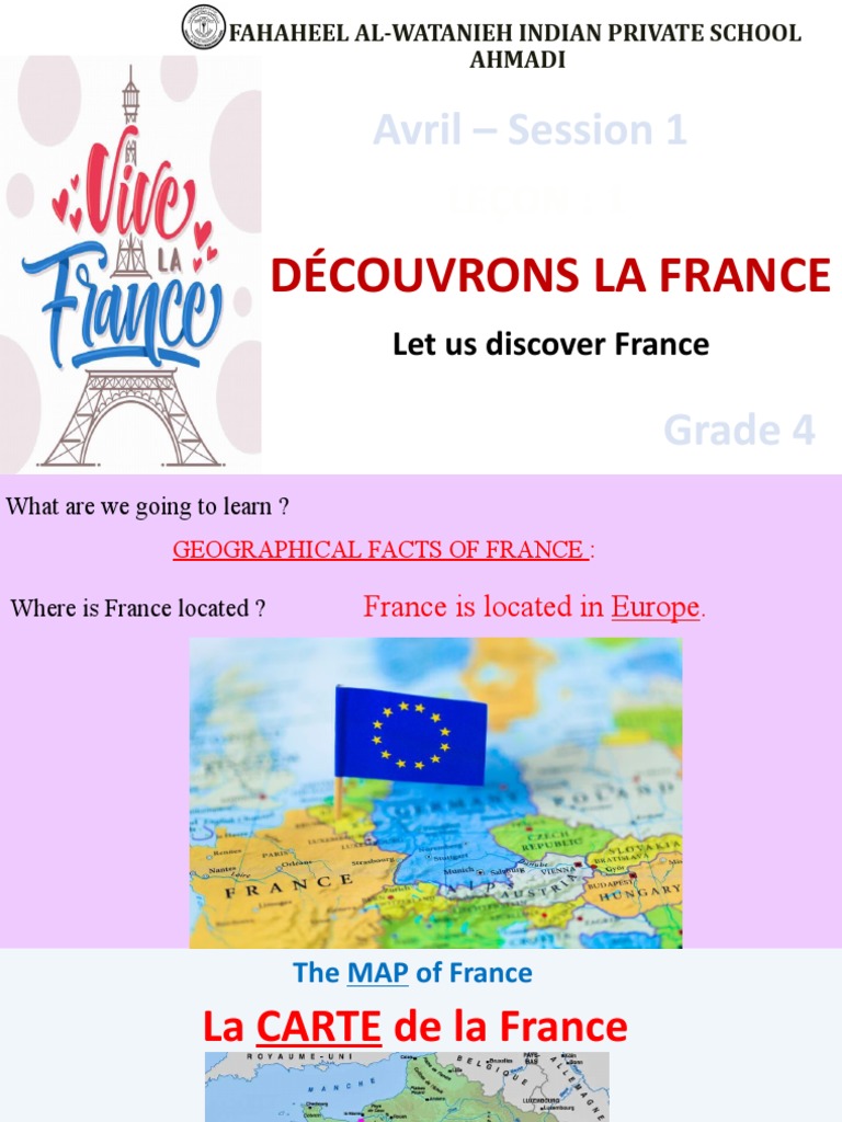 Grade 4-Lesson 1 - April - Session 1 | PDF | France | Paris