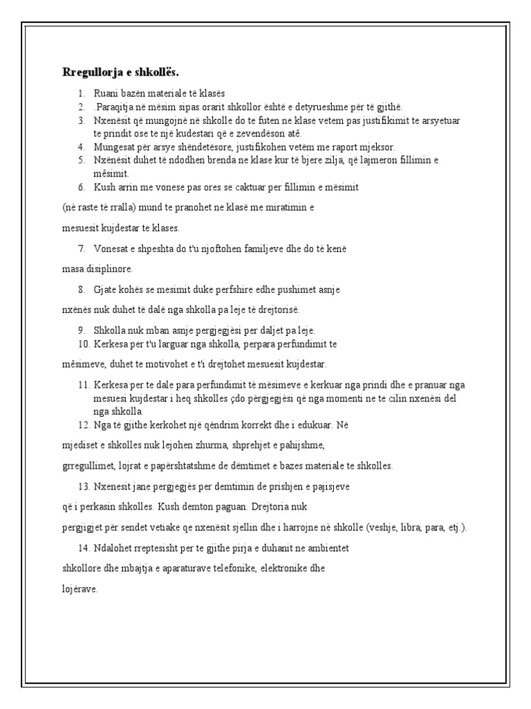 Oret e Kujdestarise | PDF