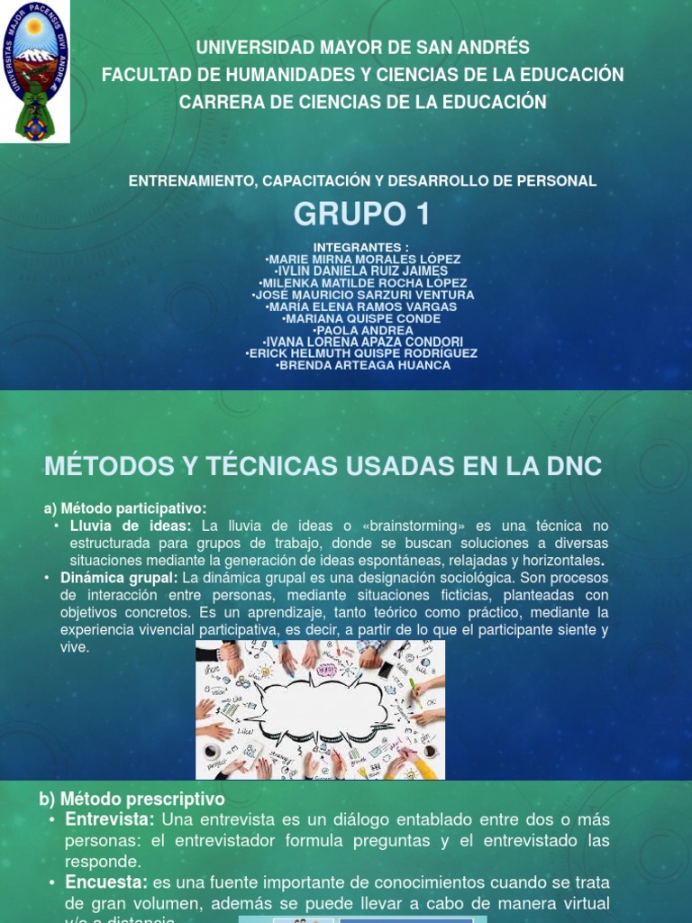 Grupo 1 - Metodos y Tecnicas DNC | PDF | Conceptos psicologicos | Aprendizaje