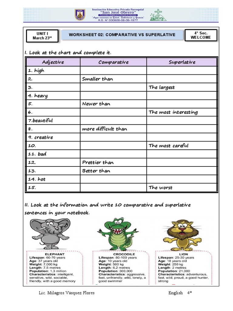 N° 02 - Comparative VS Superlative | PDF