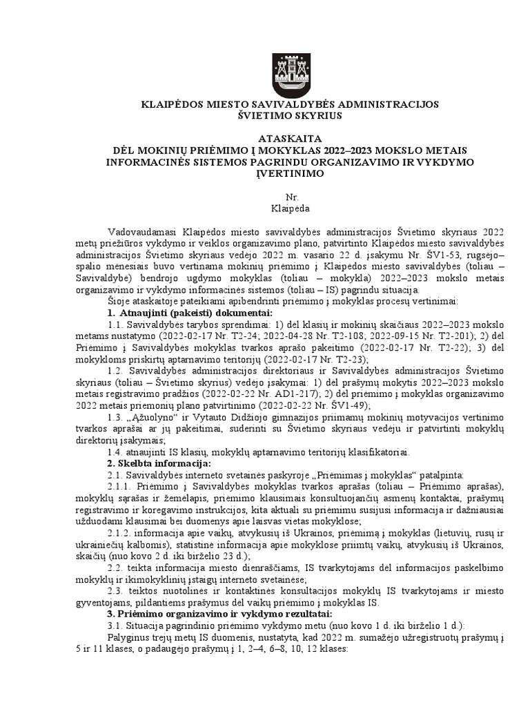 2022 M. Ataskaita | PDF