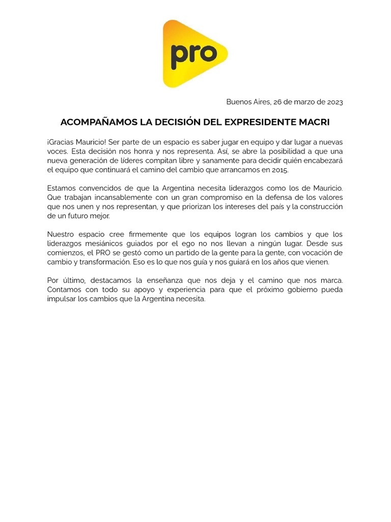 Comunicado PRO | PDF