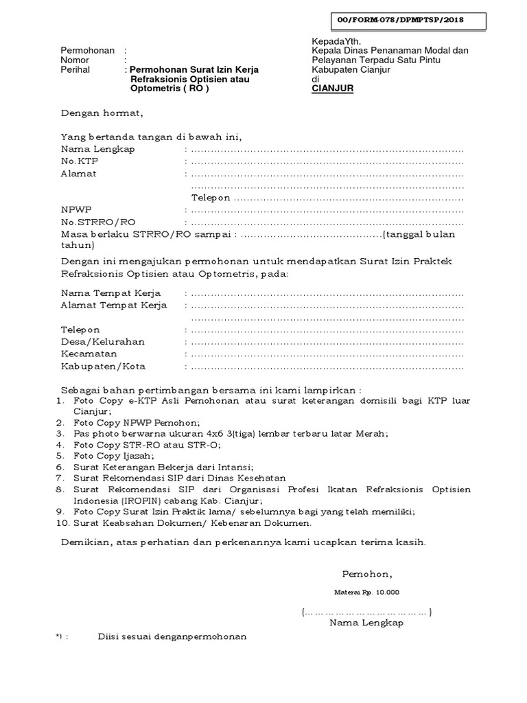 BLANKO Refraksionis Optisien | PDF