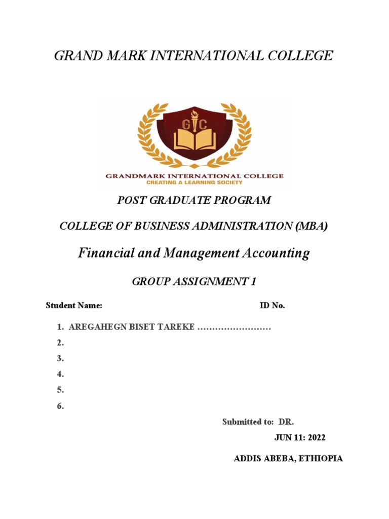 ACC Group Assignment 1 | PDF | Equity (Finance) | Return On Equity