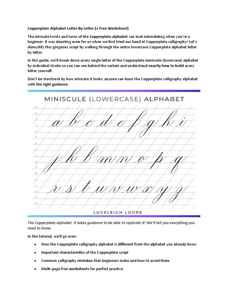 Copperplate Calligraphy Tutorial