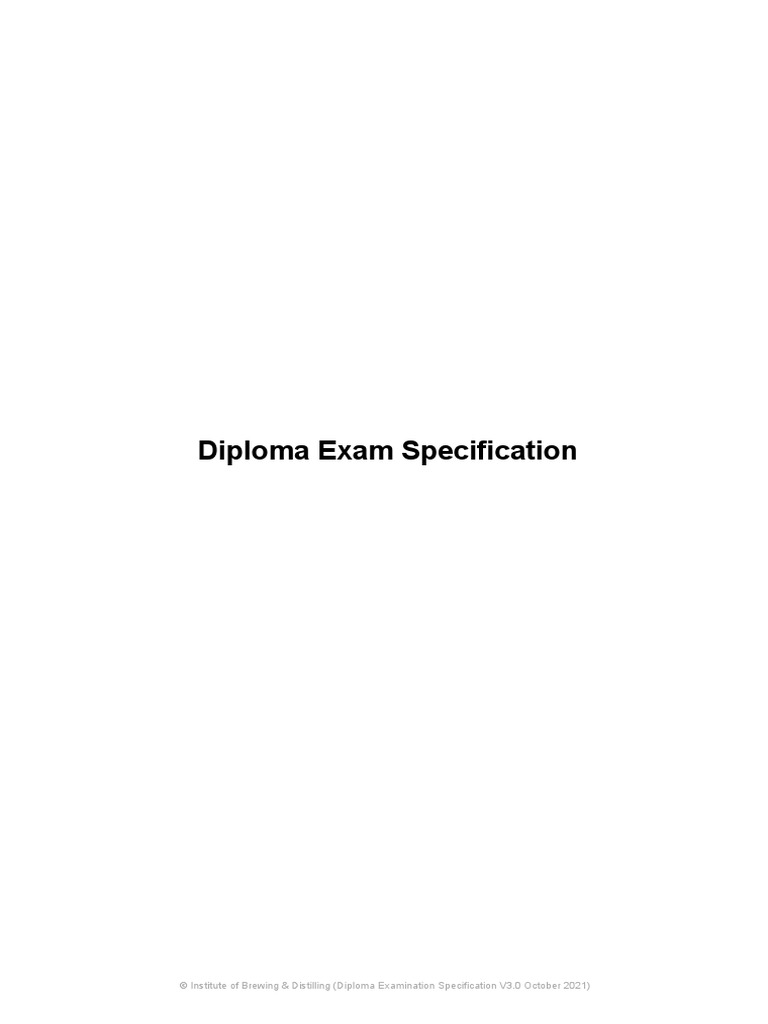 Diploma Exam Specification October v3 0 October 2021 PDF | PDF ...