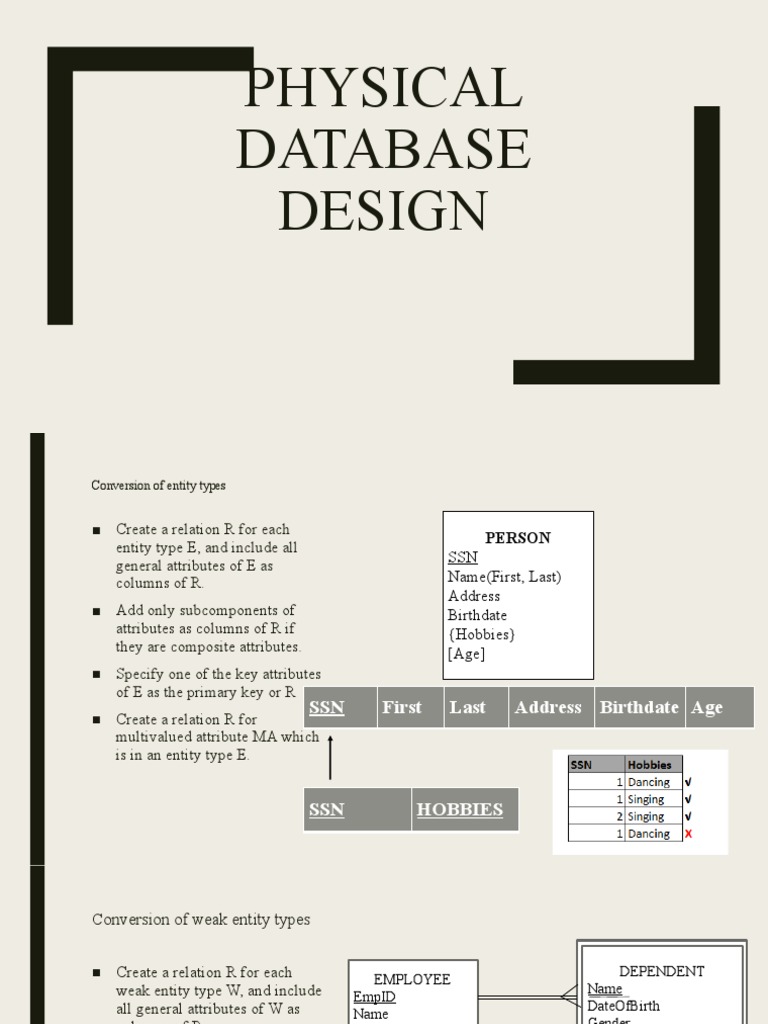Physical Database Design Pdf Databases Information Retrieval
