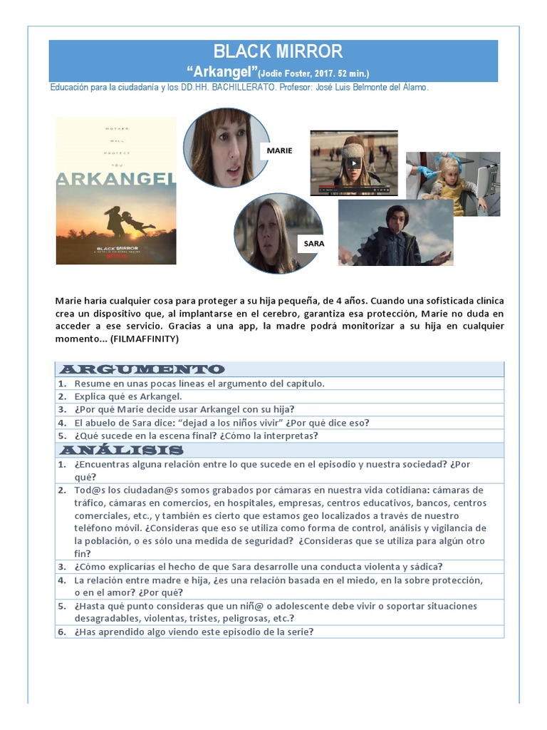 BLACK MIRROR, Arkangel-1 | PDF