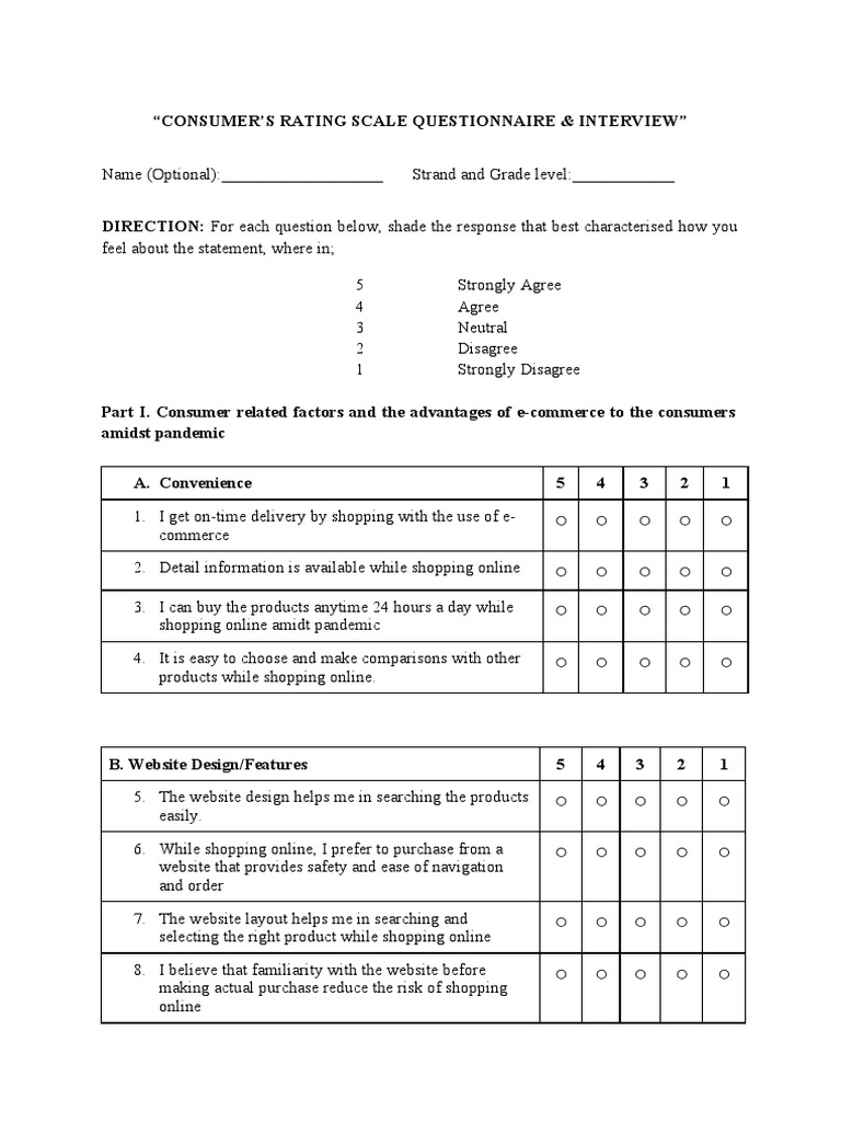 Consumers Survey Questionnaire 1 | PDF | E Commerce | Mass Media