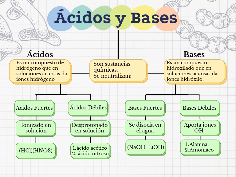 Mapa mental de ácidos y bases | PDF