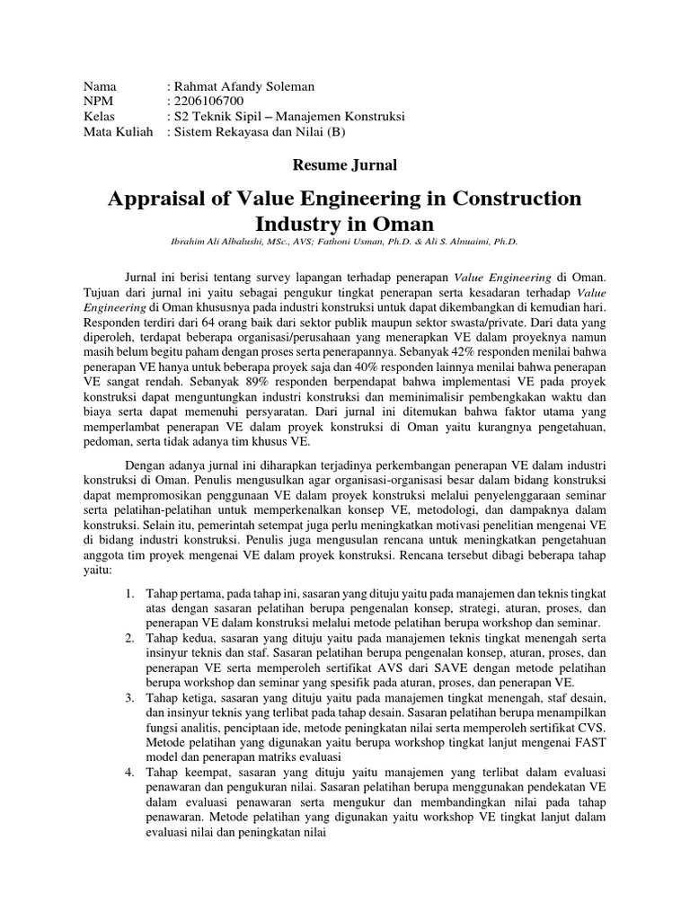 Contoh Resume Jurnal | PDF