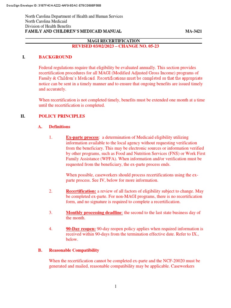 Ma-3421 Magi Recert Final PDF | PDF | Medicaid | Social Security ...