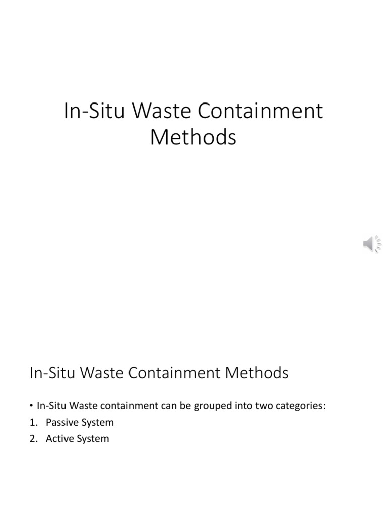 In-Situ Waste Containment Methods | PDF | Deep Foundation | Civil ...