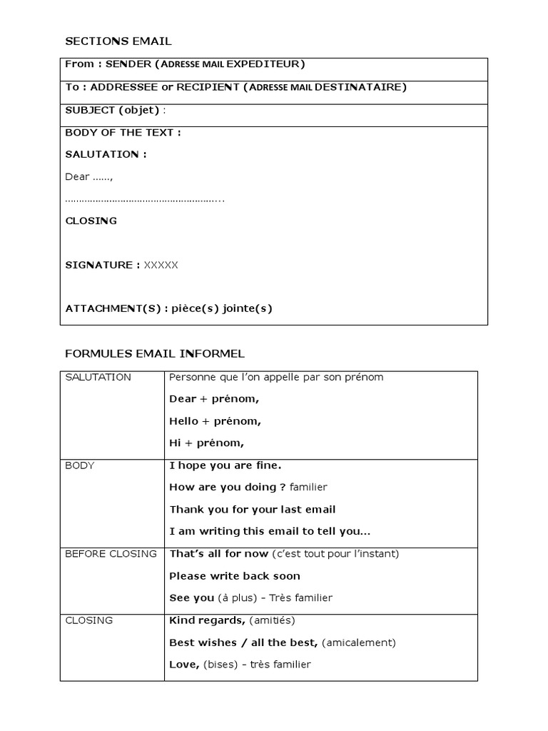 Rediger Un Mail Informel PDF | PDF | Études des langues étrangères | Poésie