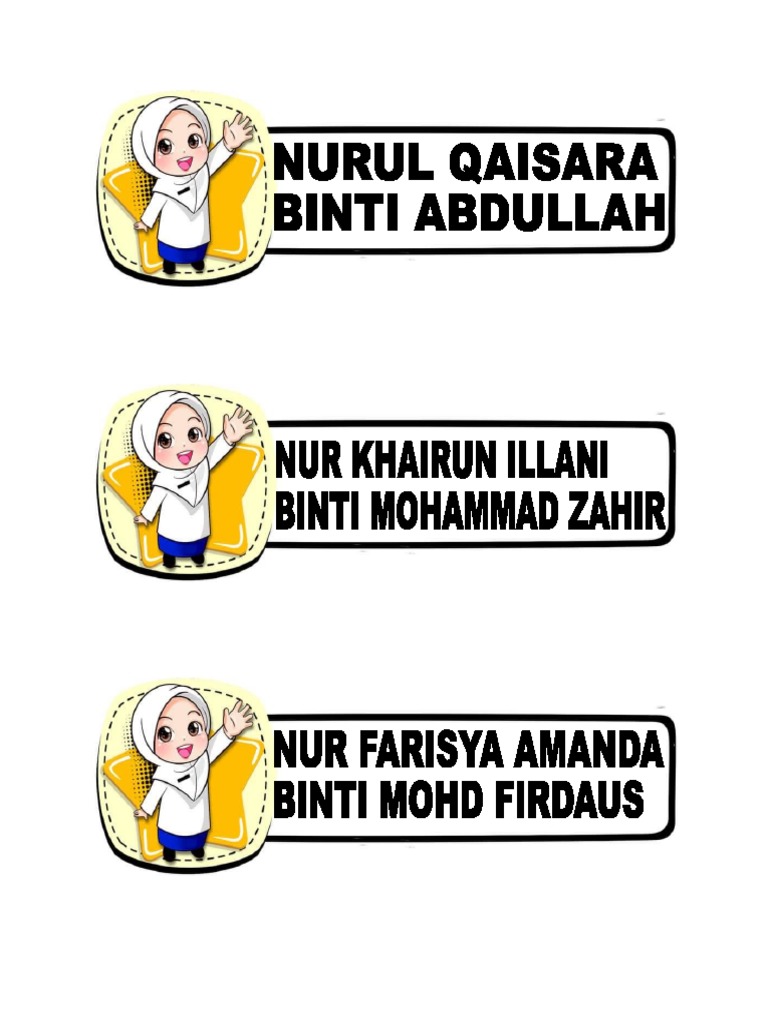 Tag Nama Pada Meja | PDF