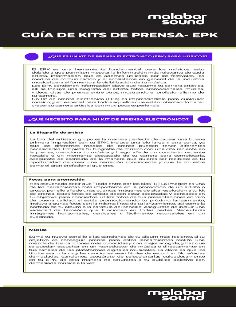 Guía para Crear un EPK Efectivo | PDF | Canciones