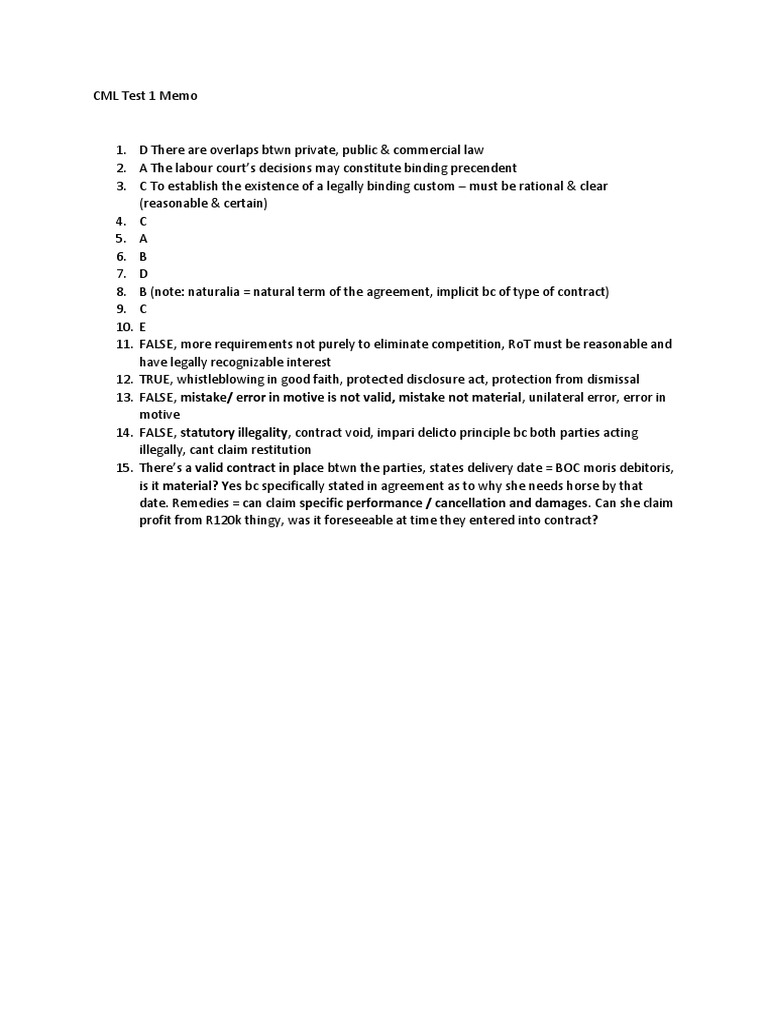 CML4607F 2022 Test 1 Solutions | PDF