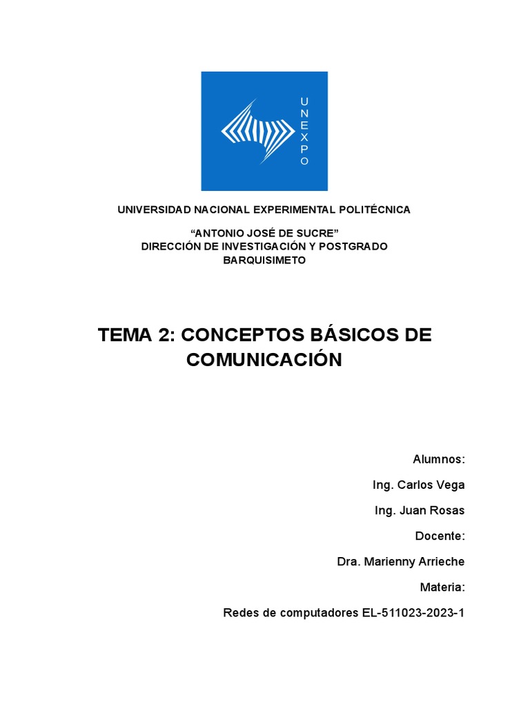 Tema 2: Conceptos Básicos de Comunicación | PDF | Inalámbrico | Medio de transmision