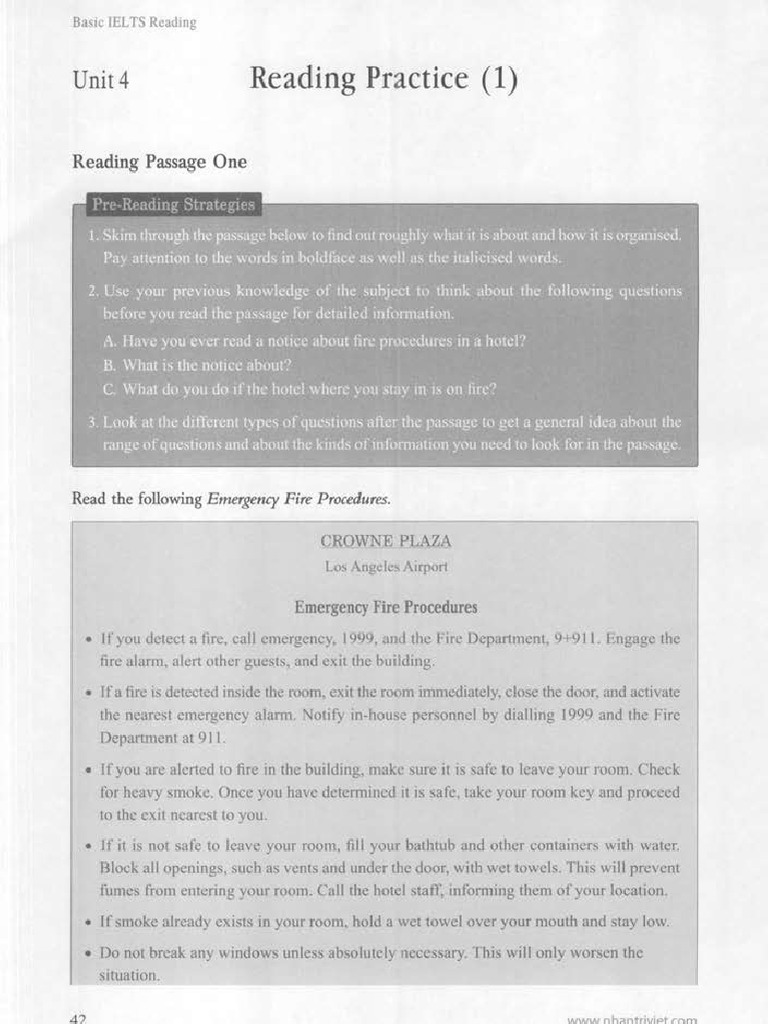 Ielts Basic Reading Unit 4 | PDF