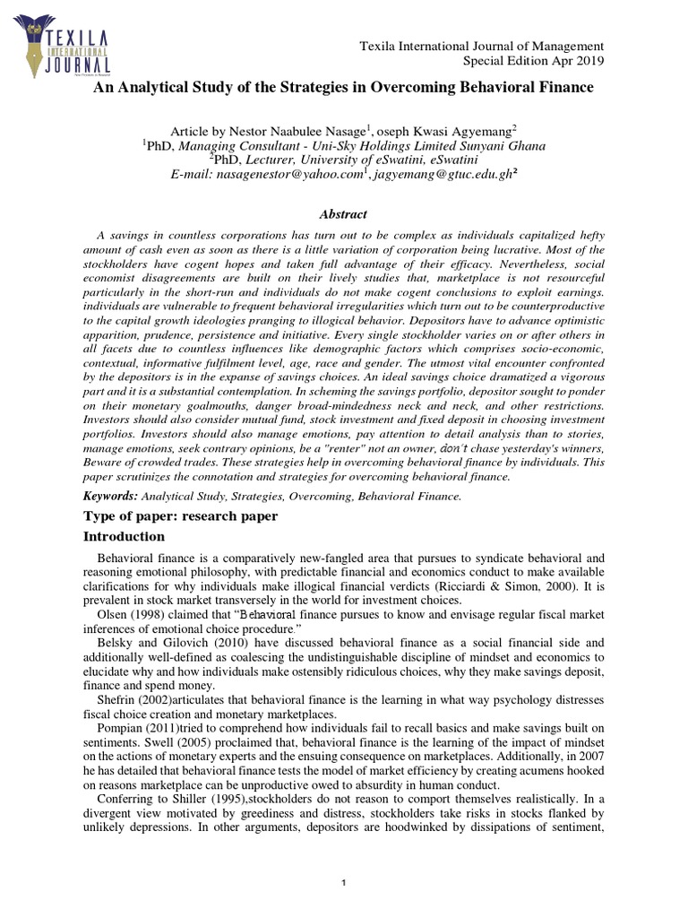 Case 2 For OE PDF | PDF | Behavioral Economics | Investing