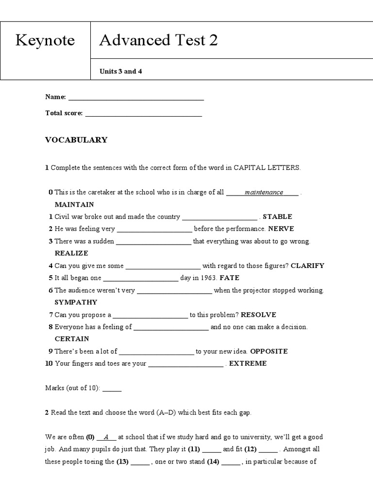 Test 2 Units 3 4 Pdf Thought Marathon