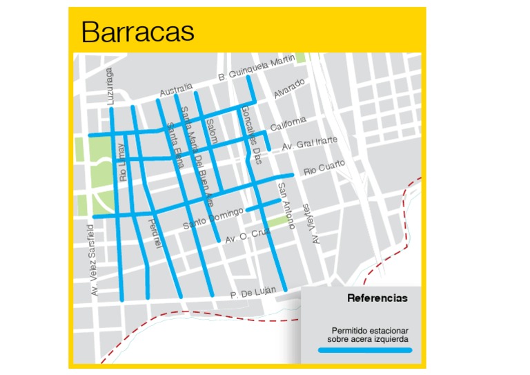 Mapa de Barracas y sus calles | PDF
