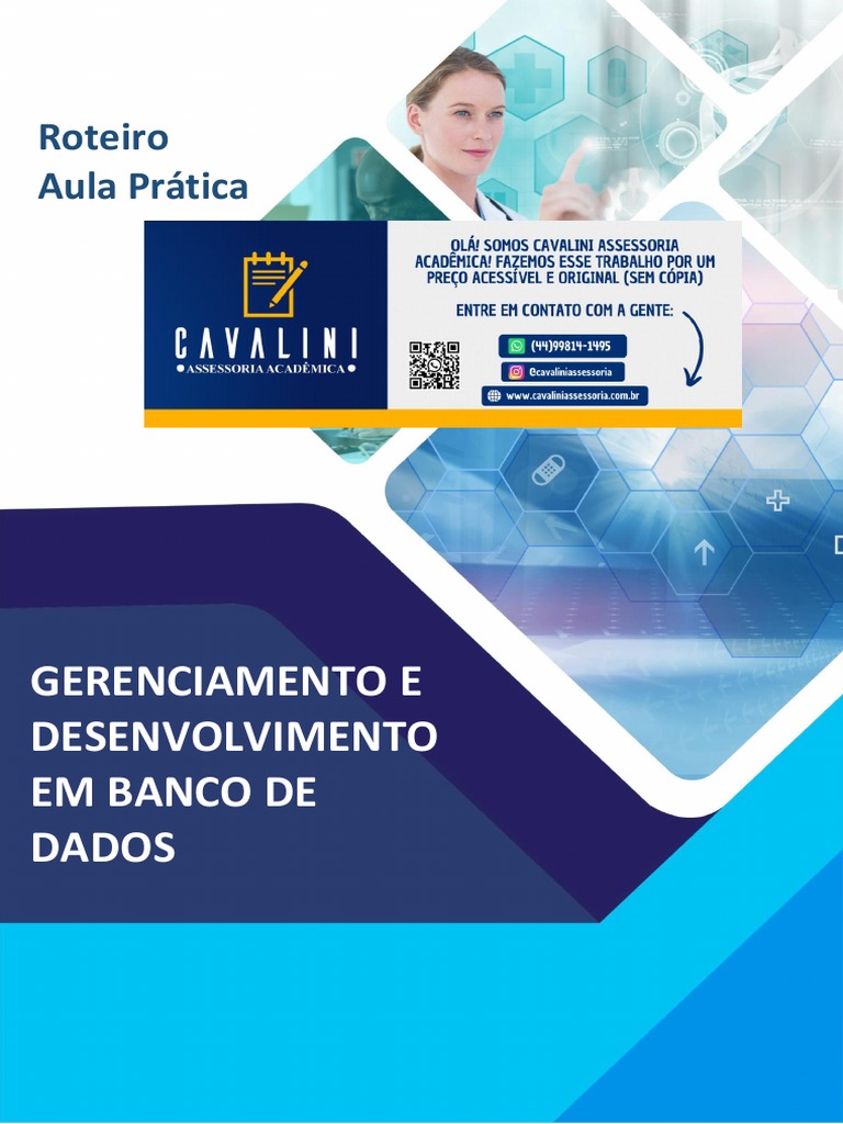 Portfólio - Gerenciamento e Desenvolvimento em Banco de Dados | PDF ...