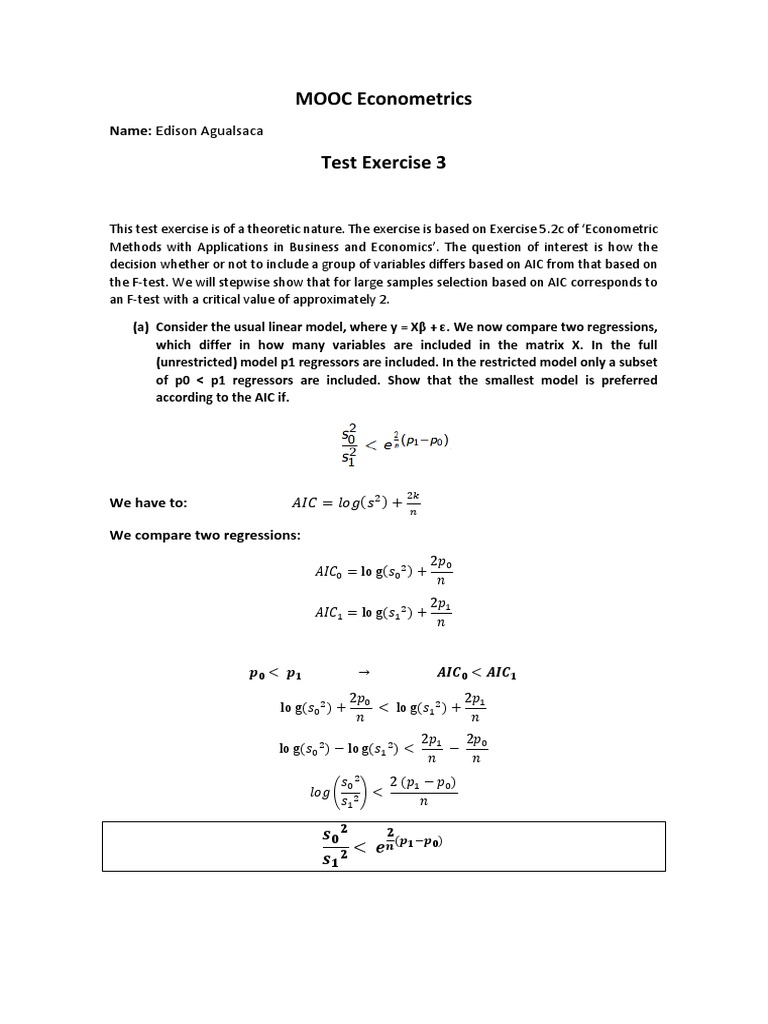 MOOC Econometrics3 | PDF | Dependent And Independent Variables | Regression Analysis