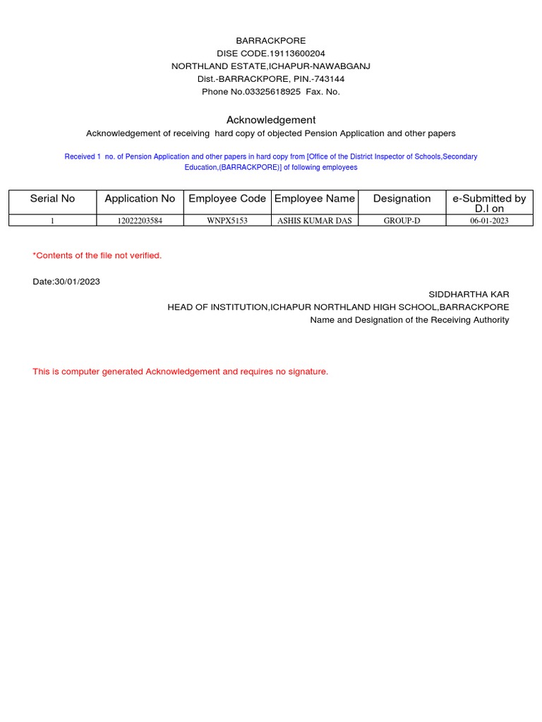 AcknowledgmentQuery ASHIS 30012023 | PDF