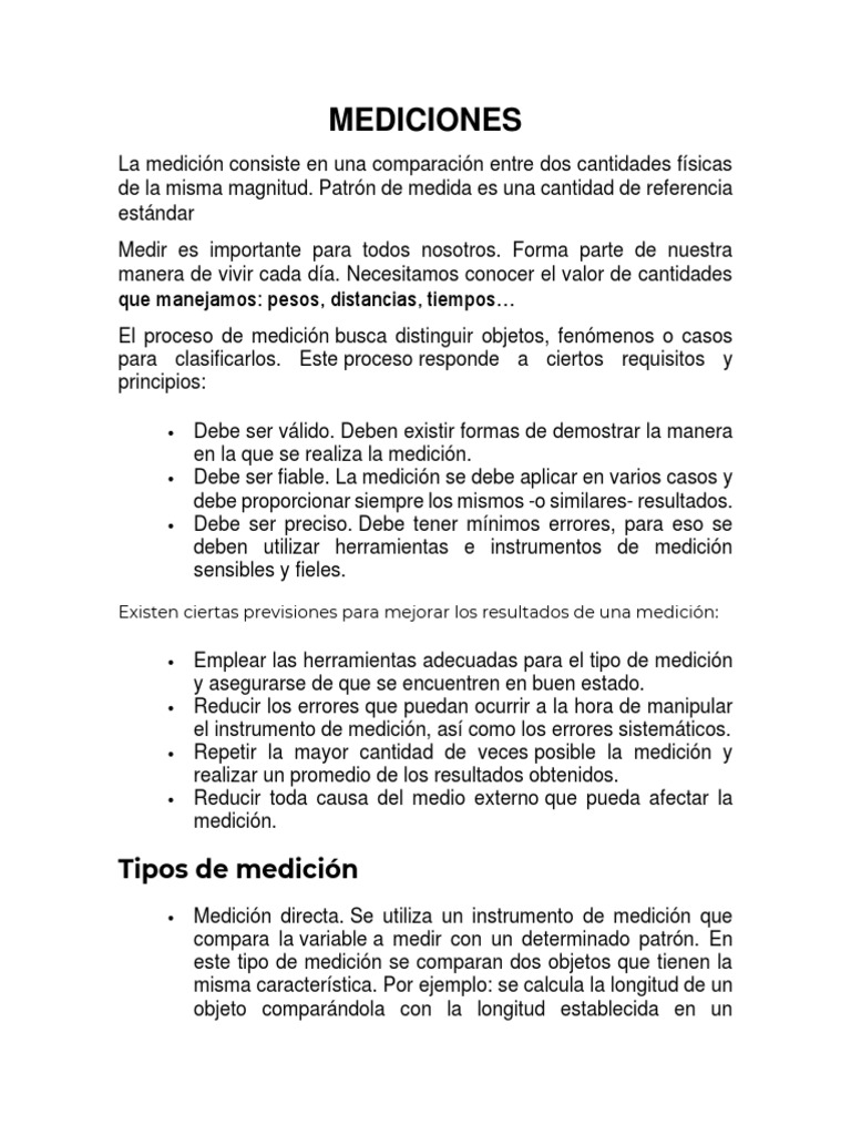 MEDICIONES | PDF | Medición | Metrología