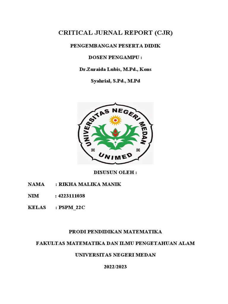 CJR PPD (Rikha Malika Manik) | PDF