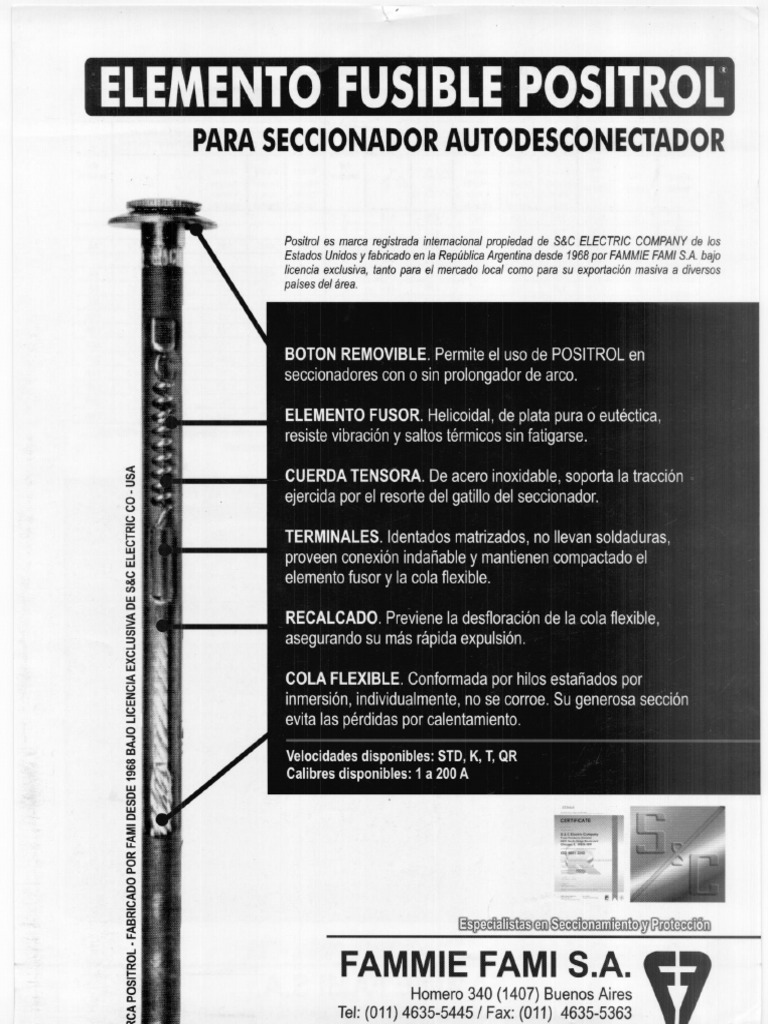 Fusibles Positrol Fami | PDF