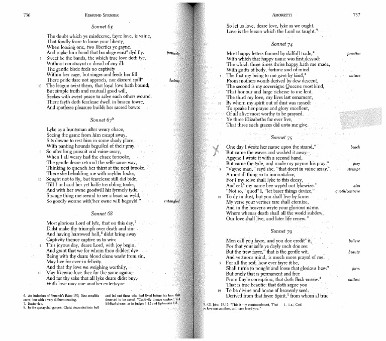 Edmund Spenser, Sonnet 75 | PDF