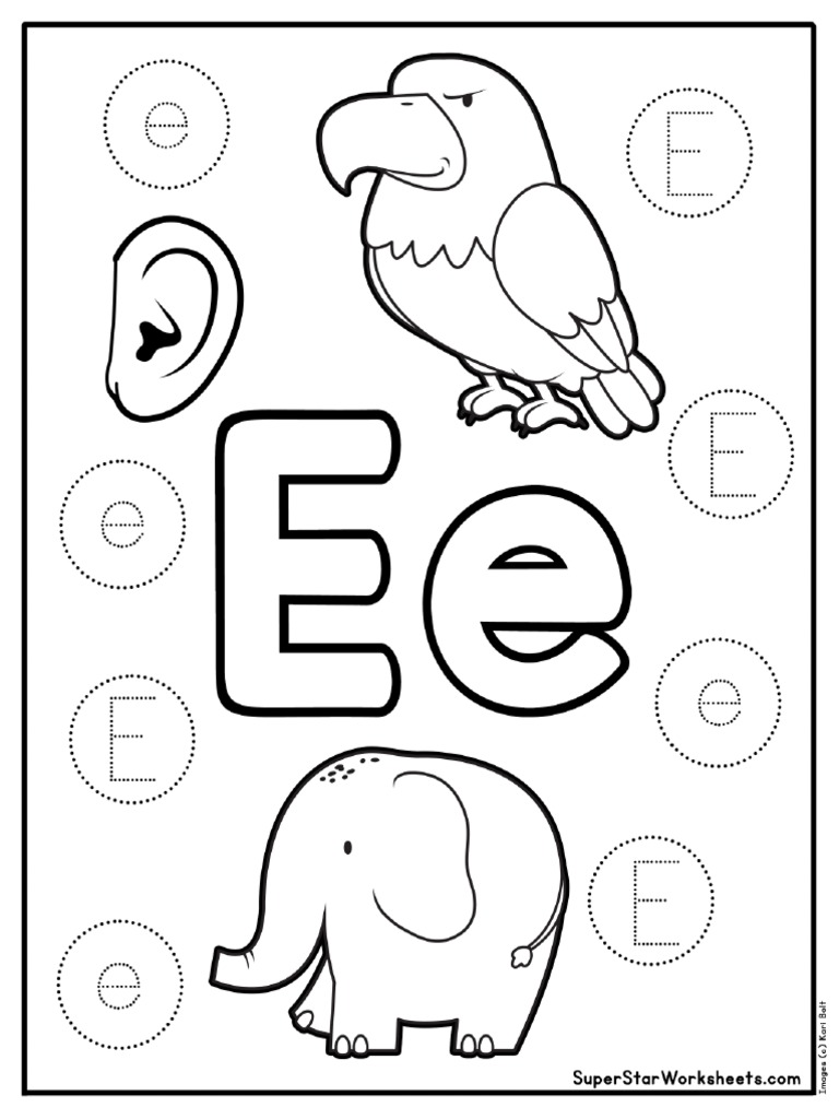 Preschool Letter EWorksheet | PDF