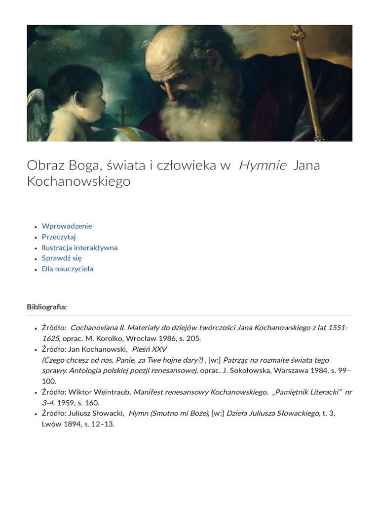 Obraz Boga Swiata I Czlowieka W | PDF