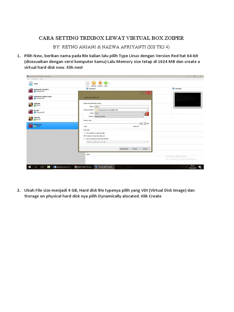 Cara Setting Trixbox Lewat Virtual Box Zoiper | PDF