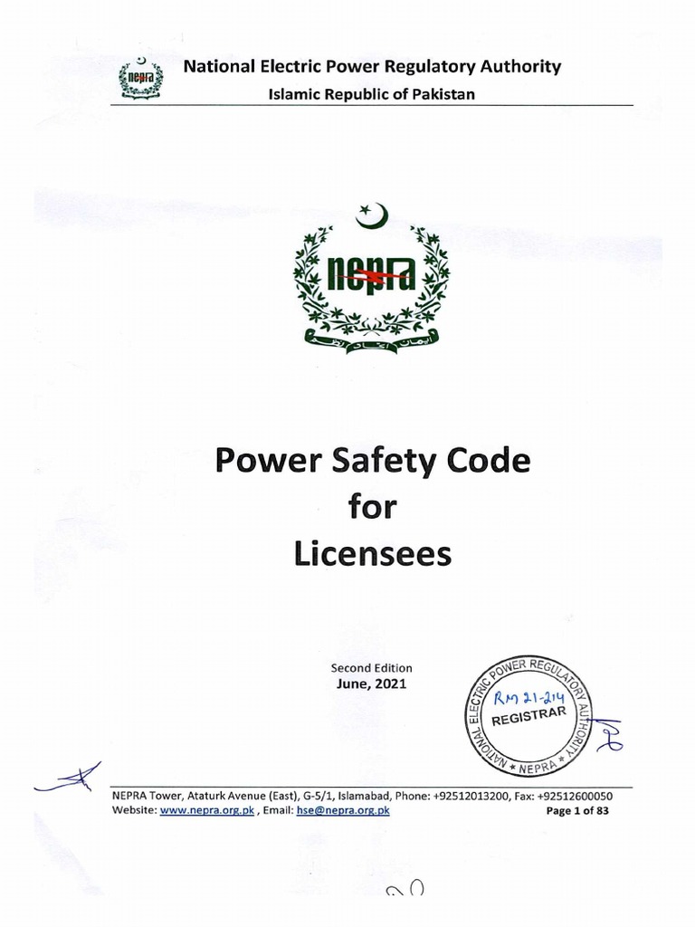 Power Safety Code For Licensees PDF | Download Free PDF | Occupational ...