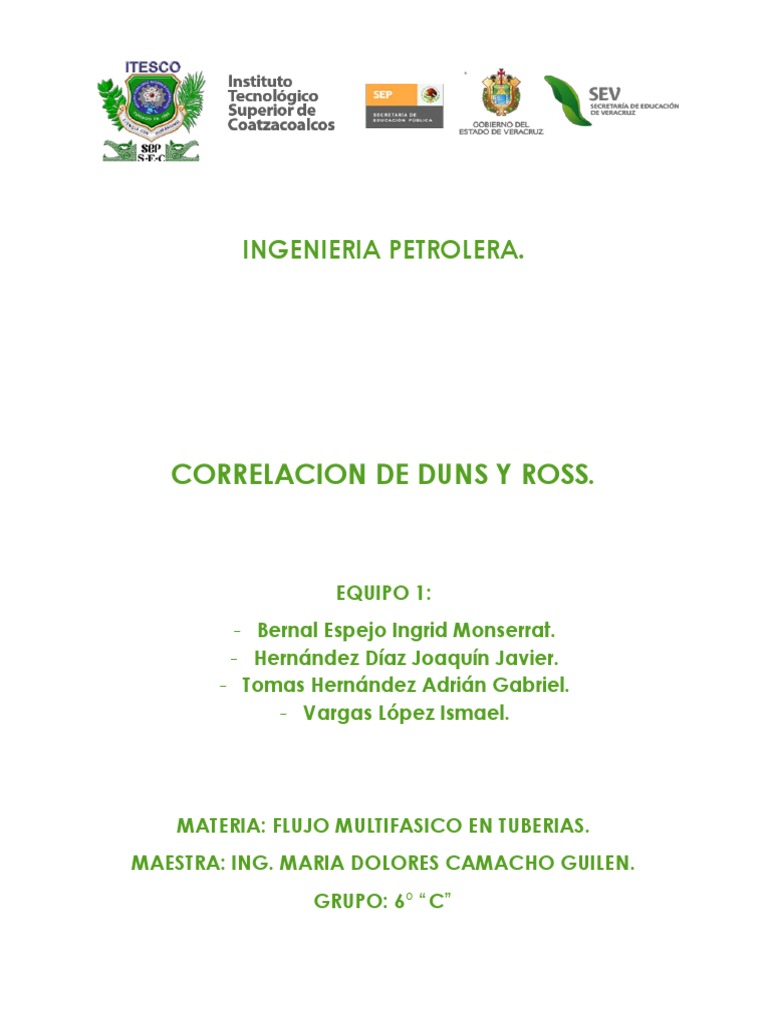 Correlacion de Duns y Ros 6 C | PDF | Viscosidad | Líquidos