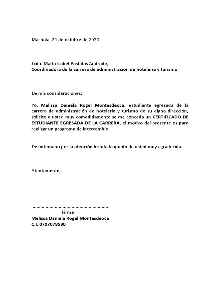 Formato Solicitud para Pedir Certificado de Calificaciones | PDF